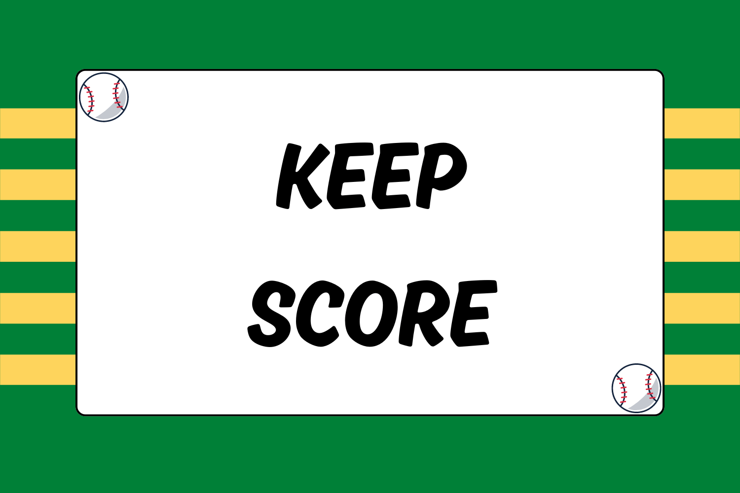 How To Keep Score In Baseball