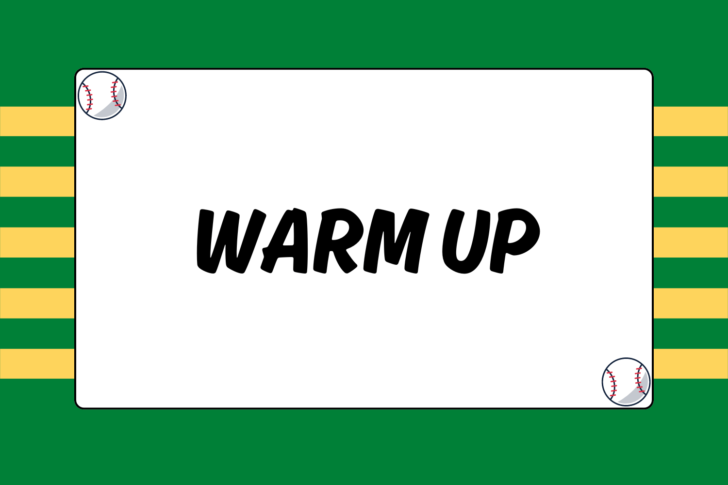 How To Warm Up Between Innings