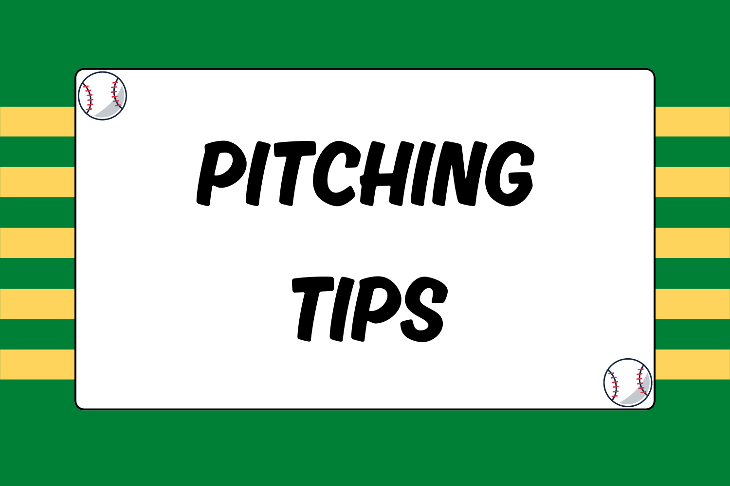 Pitching Tips For Baseball