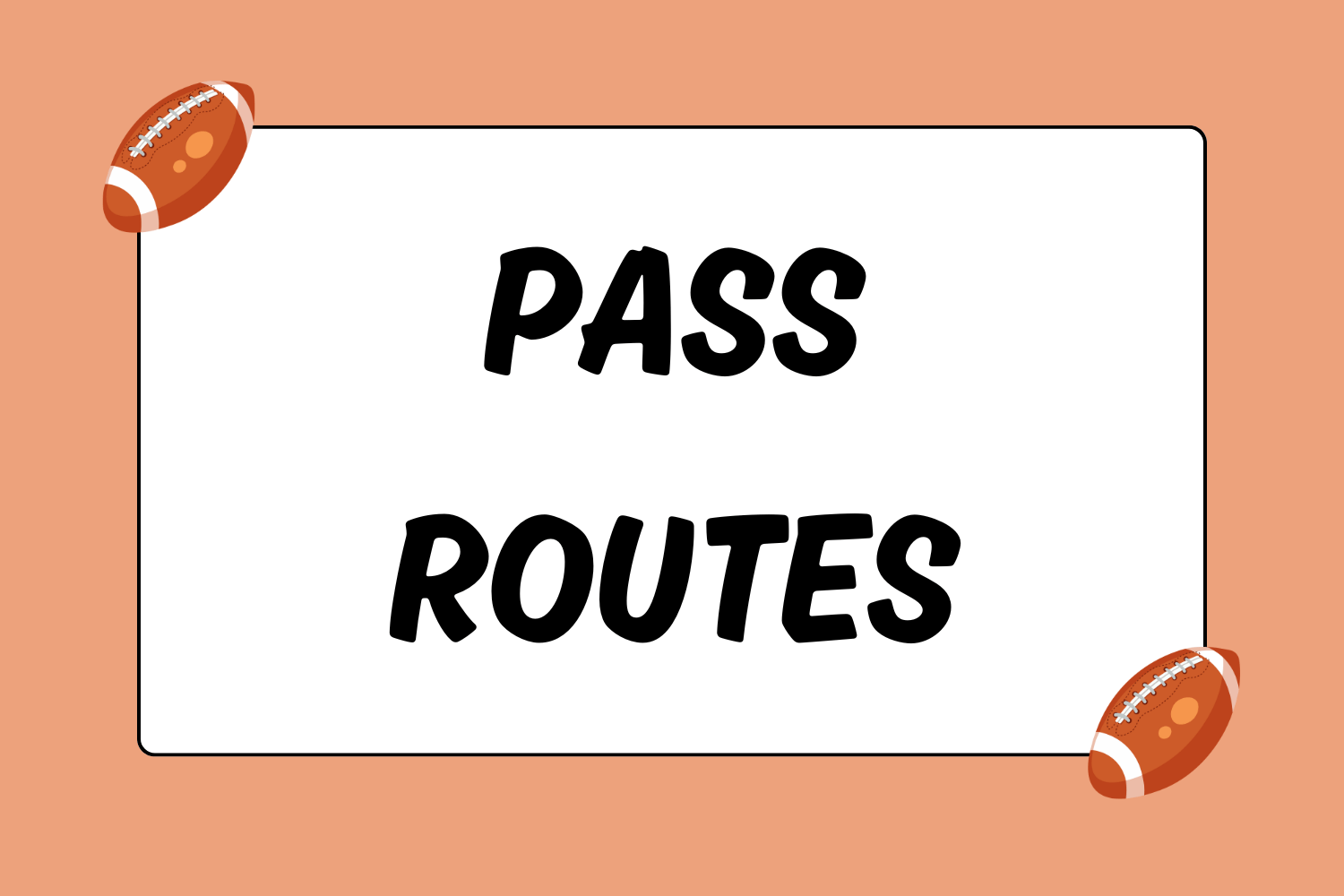 Common Football Pass Routes