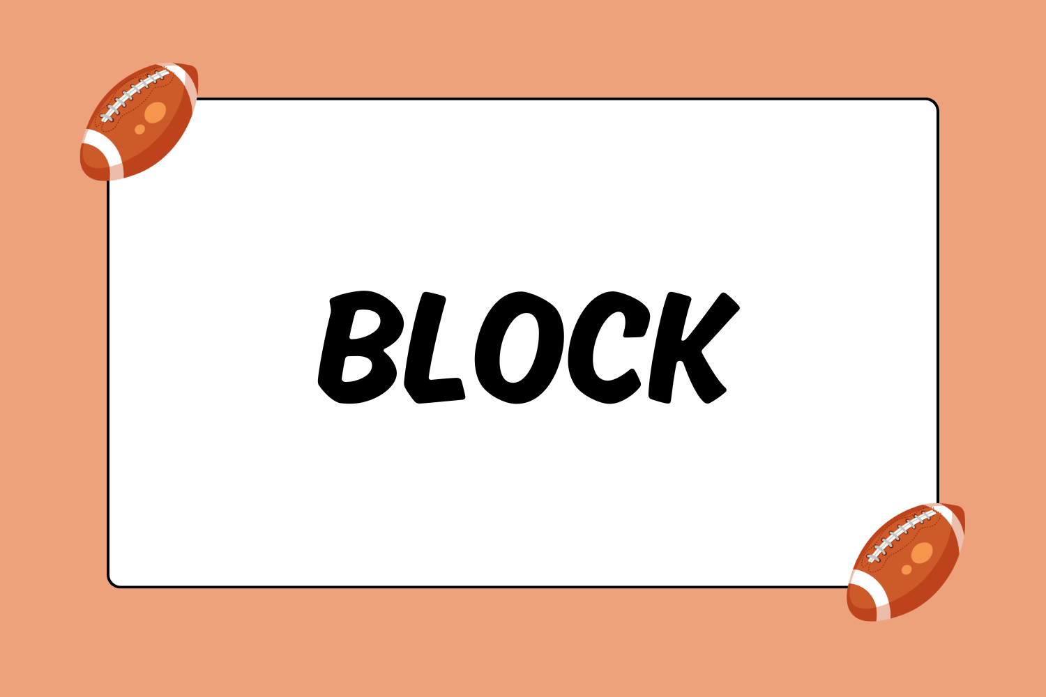 The Art Of The Football Block