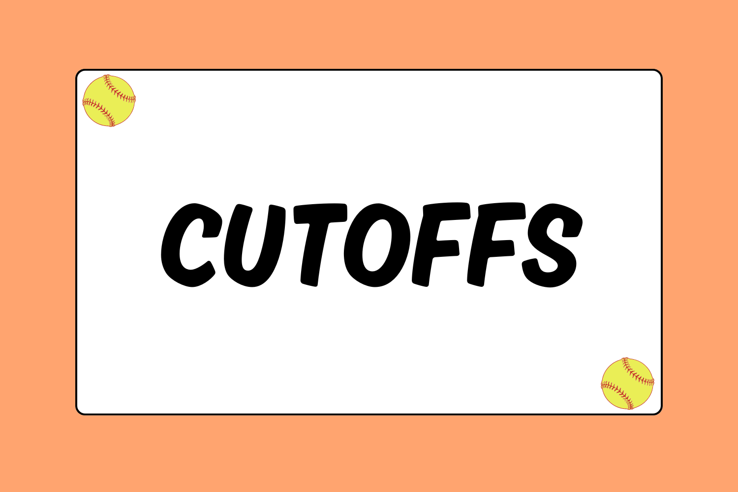 A Guide To Cutoffs In Softball