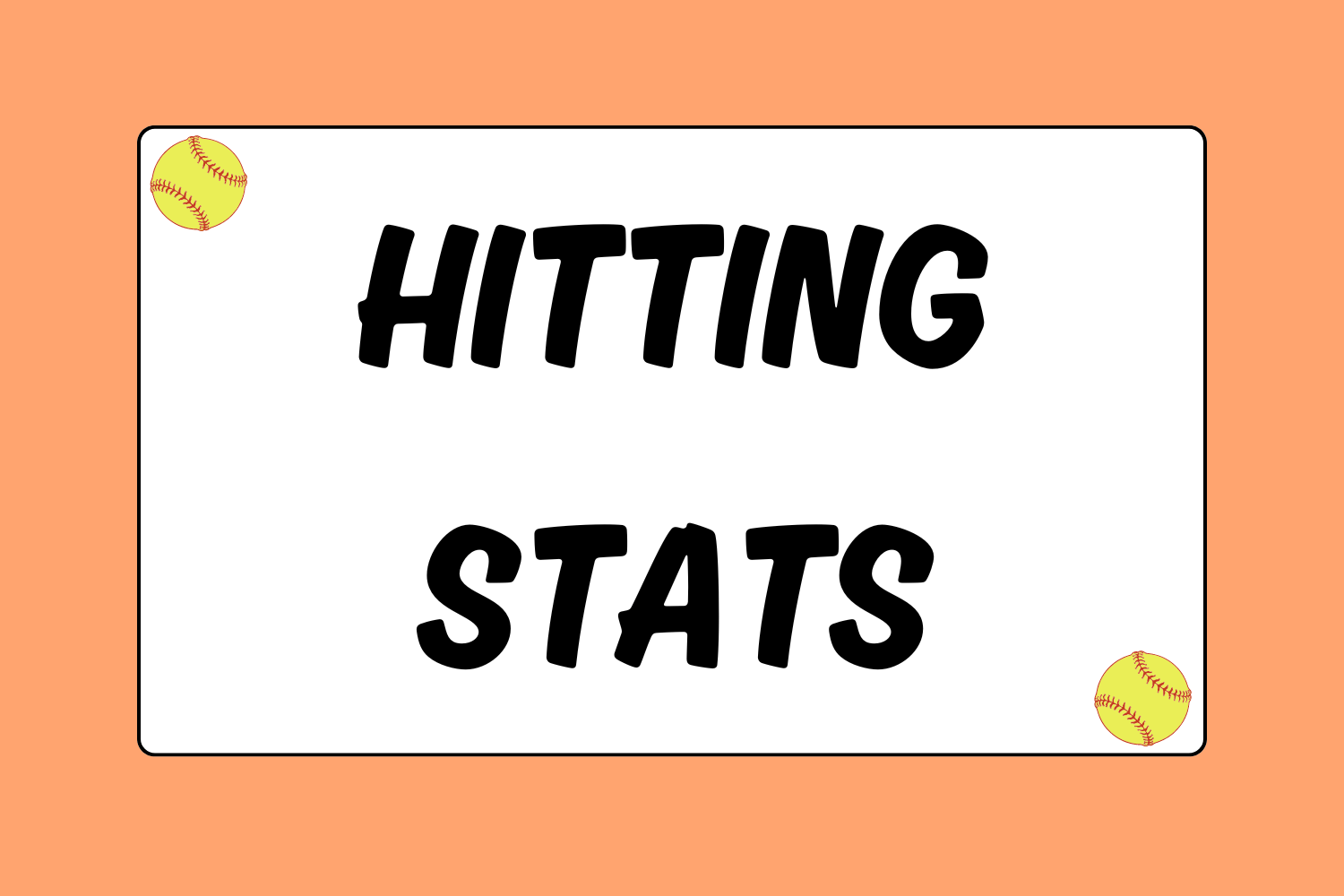 How Hitting Stats Are Calculated In Softball