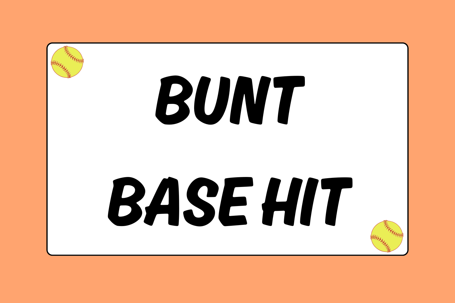 How To Bunt For A Base Hit In Softball