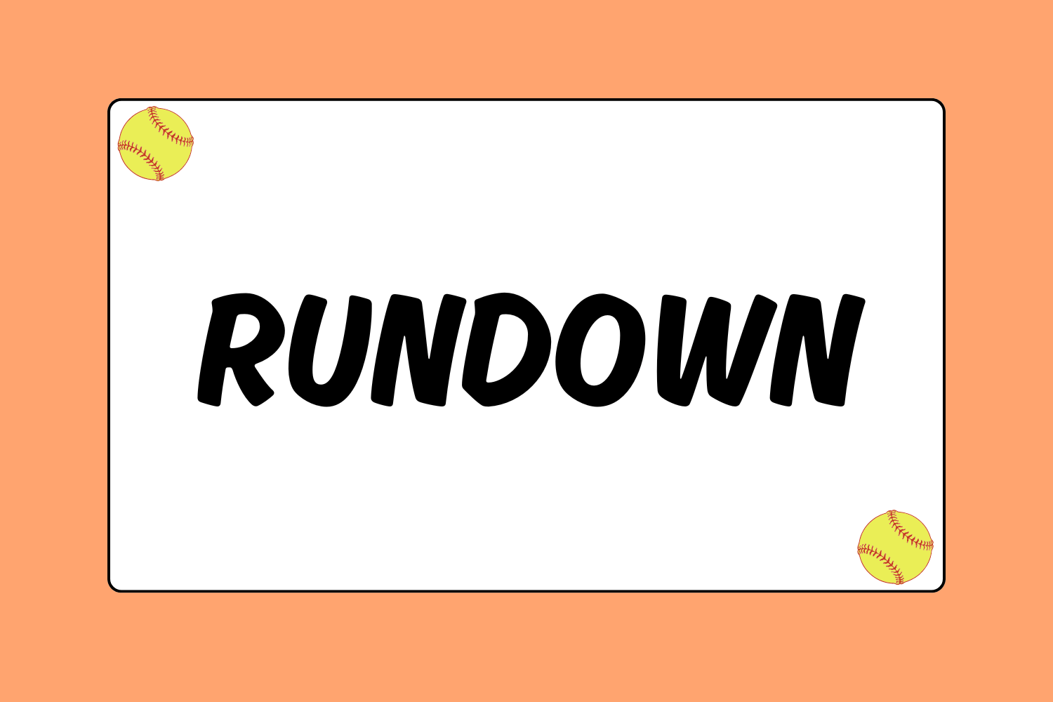 How To Do A Rundown In Softball