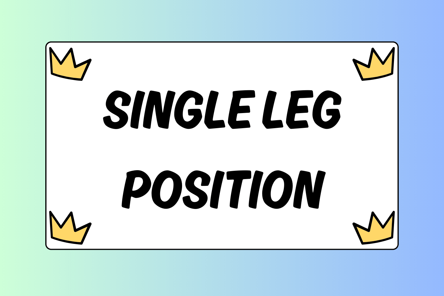 How To Do The Single Leg Position Drill