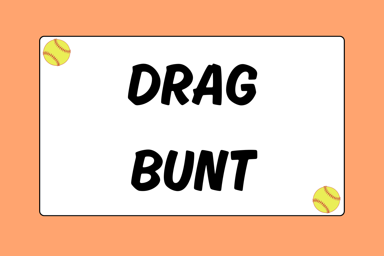 How To Drag Bunt In Softball