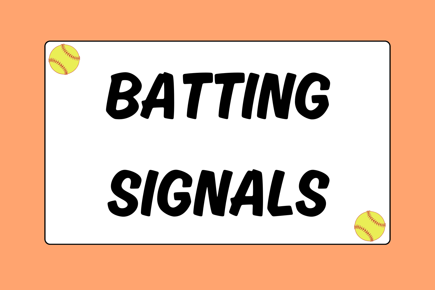 How To Give Batting Signals In Softball