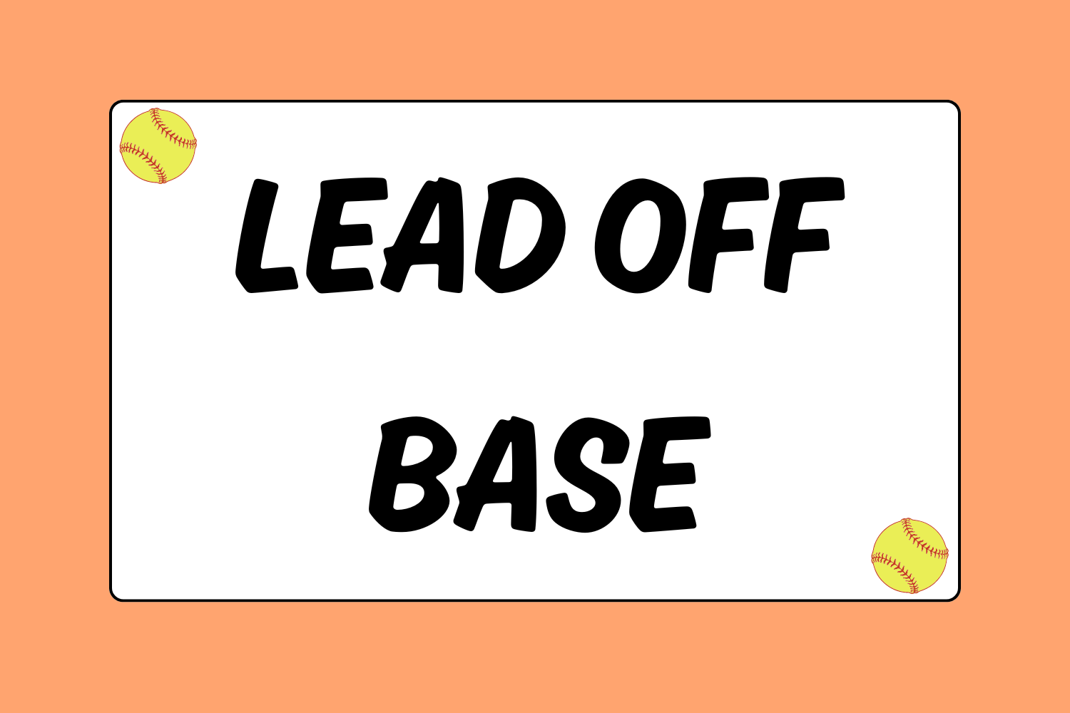 How To Lead Off The Base In Softball