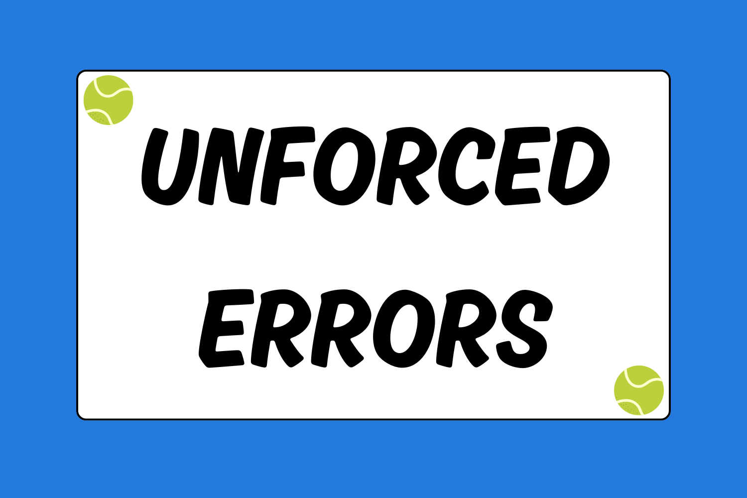 How To Limit Unforced Errors In Tennis