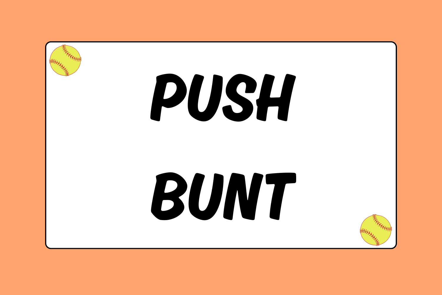 How To Push Bunt In Softball