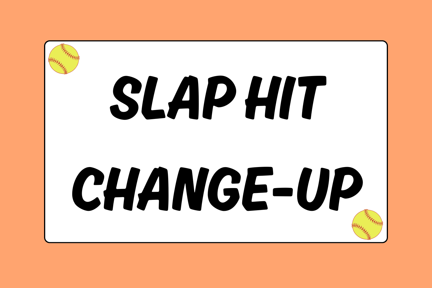 How To Slap Hit A Change-up In Softball