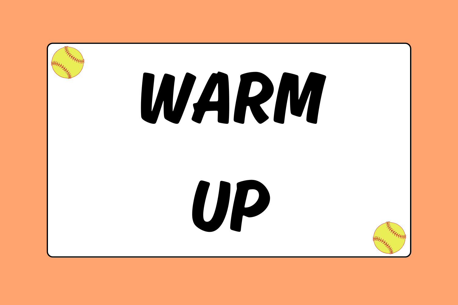 How To Warm Up A Softball Team